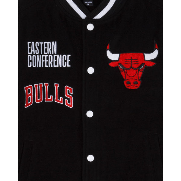 Black Chicago Bulls New Era Wool Varsity Heavy Jacket – Exclusive Fitted Inc.