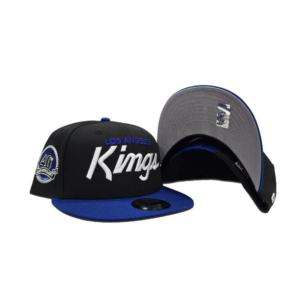 Black Los Angeles Kings Royal Blue Visor Gray Bottom 40th Anniversary – Exclusive Fitted Inc.