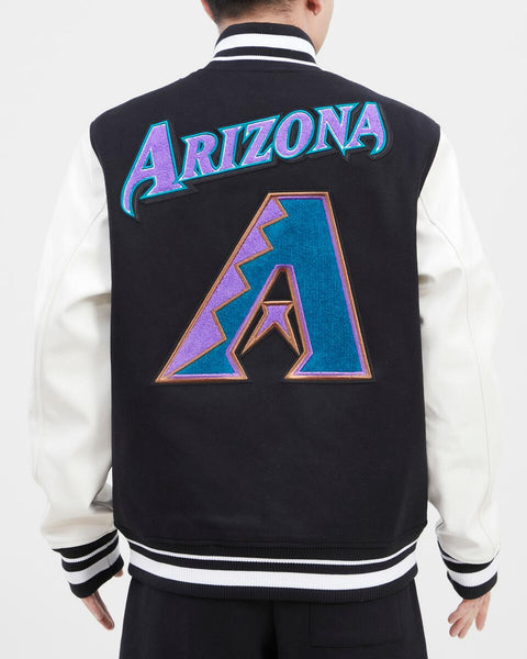 Off White Arizona Diamondbacks Pro Standard Logo Varsity Jacket ...