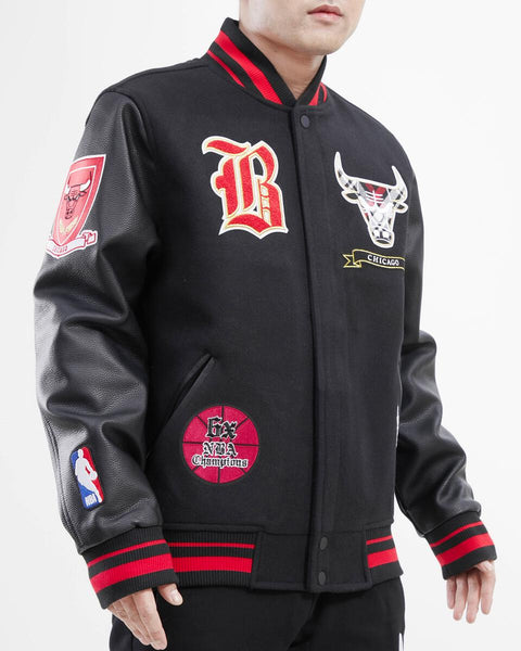 Black Chicago Bulls Pro Standard Wool Varsity Heavy Jacket – Exclusive ...