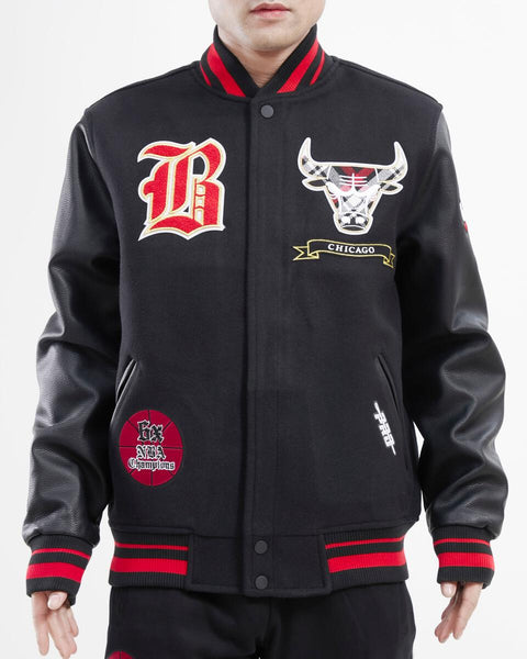 Black Chicago Bulls Pro Standard Wool Varsity Heavy Jacket – Exclusive ...