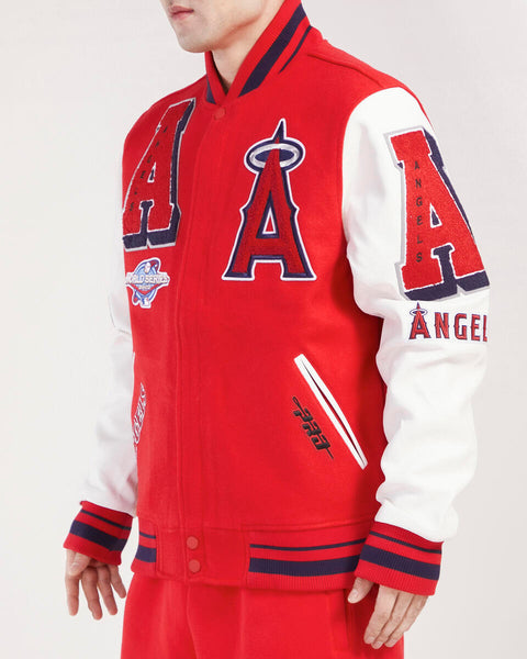 Red Los Angeles Angels Pro Standard Logo Mashup Wool Varsity Heavy Jac ...