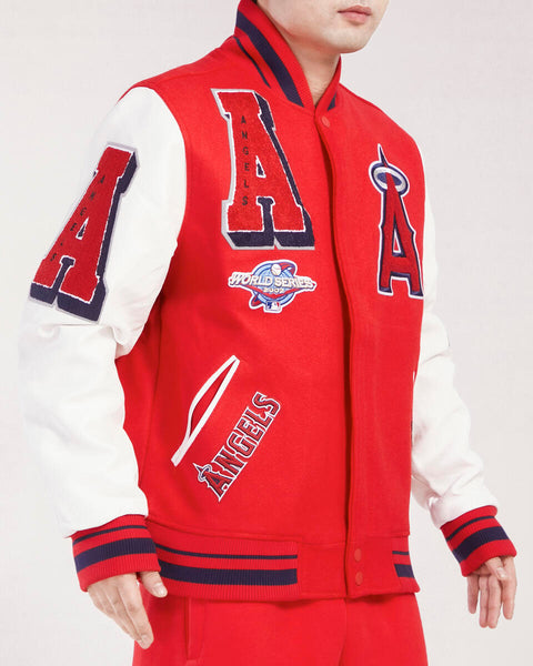 Red Los Angeles Angels Pro Standard Logo Mashup Wool Varsity Heavy Jac ...