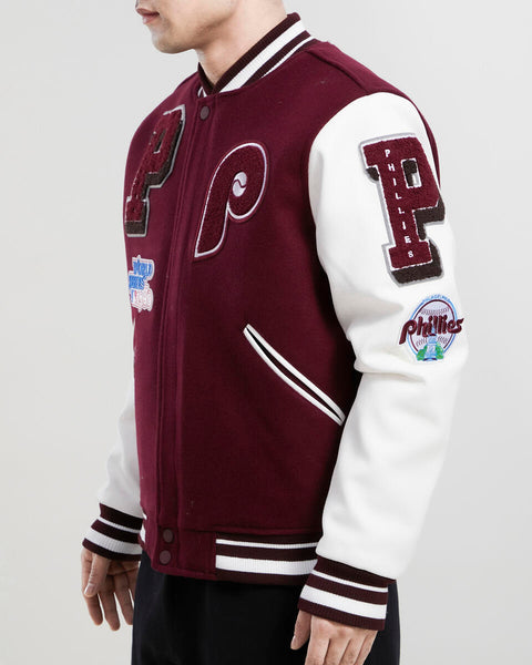 Maroon Philadelphia Phillies Pro Standard Logo Mashup Wool Varsity Hea ...