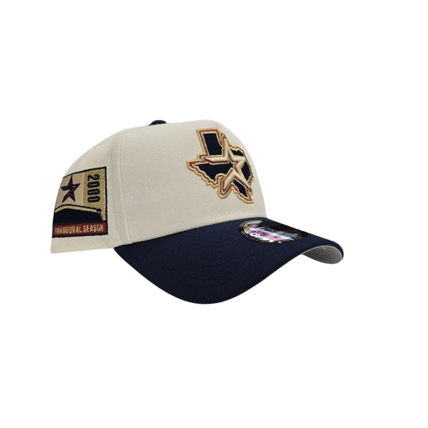 Off White Houston Astros Navy Blue Visor Curved Brim Gray Bottom 2000 ...