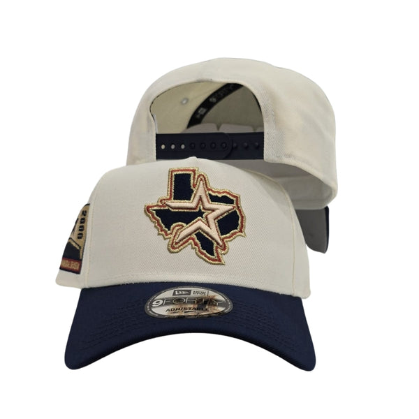 Off White Houston Astros Navy Blue Visor Curved Brim Gray Bottom 2000 ...