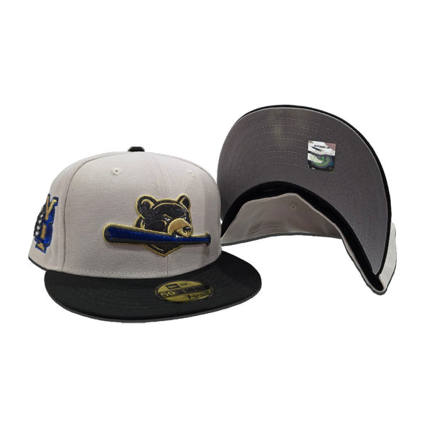 Stone Yakima Bears Black Visor Gray Bottom YB Bears Side Patch New Era ...