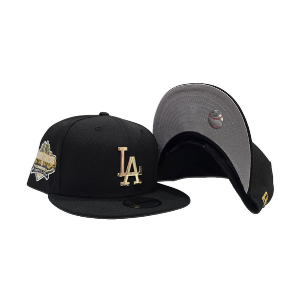 Black Los Angeles Dodgers Gold Metal Badge Gray Bottom 40th Anniversar ...