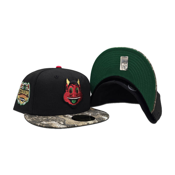 Black Mascot New Jersey Devils Real Tree Visor Green Bottom 2014 New Y ...