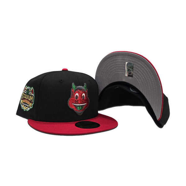 Black Mascot New Jersey Devils Red Visor Gray Bottom 2014 New York Sta ...