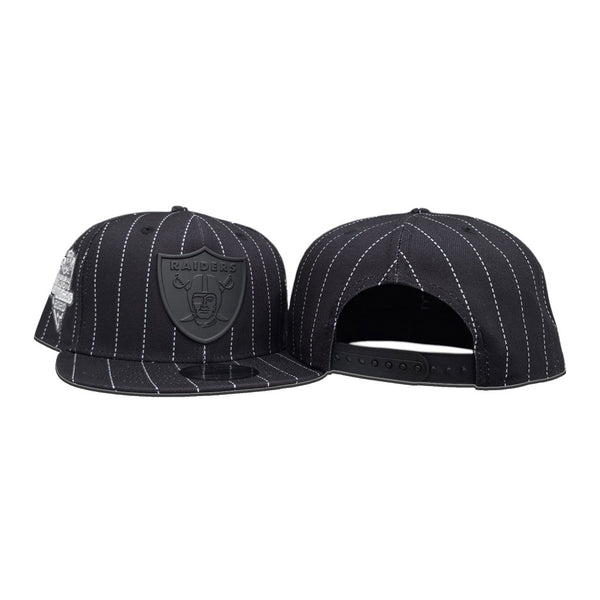Black Pinstripe LV Raiders Gray Visor 2020 Inaugural Season Snapback ...