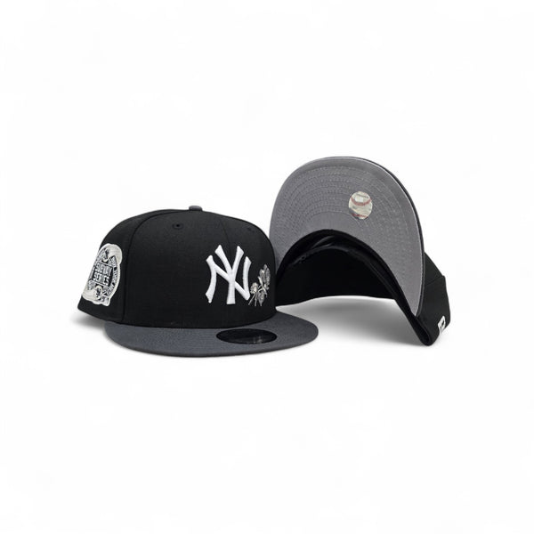 Black NY Yankees Rose Logo Dark 2000 Subway Series Patch Snapback ...