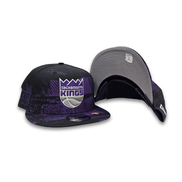 Black Tip Off Sacramento Kings Gray Bottom NBA SAC Side Patch New Era ...