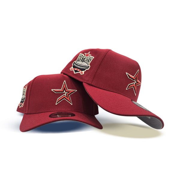 Brick Red Houston Gray Bottom Curved Brim 1986 Astrodome Side Patch Ne ...