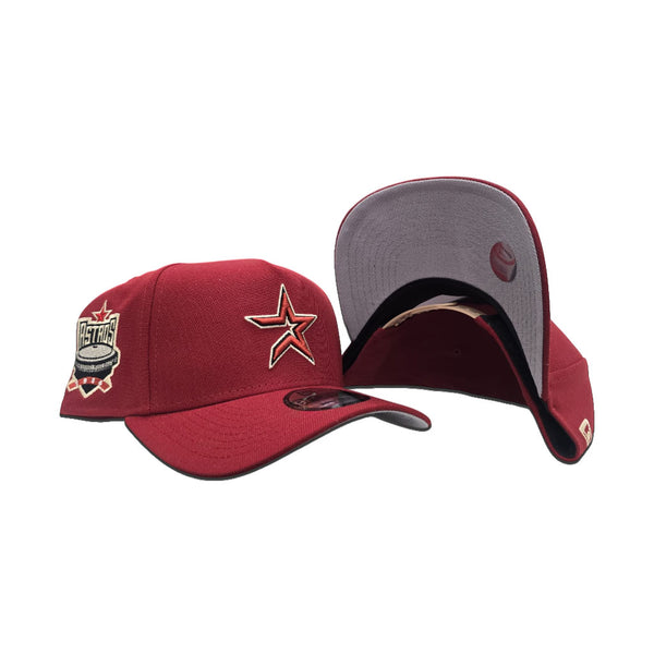 Brick Red Houston Gray Bottom Curved Brim 1986 Astrodome Side Patch Ne ...