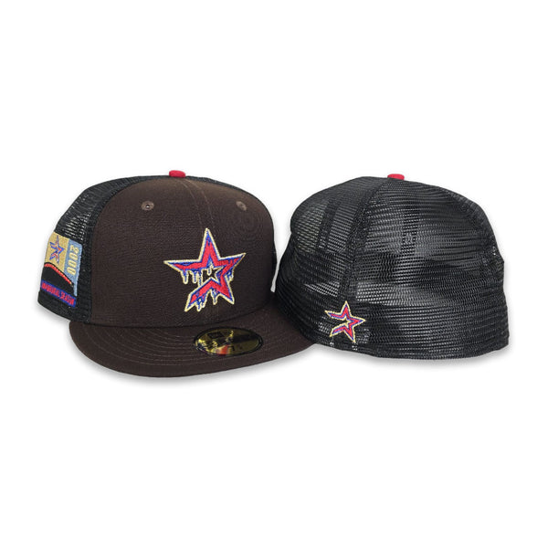 Brown Houston Astros Drip Logo Black Trucker Gray Bottom 2000 Inaugura ...