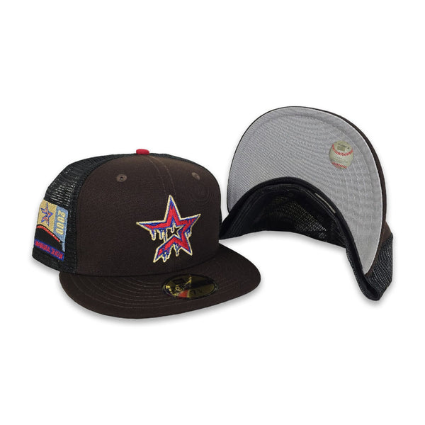 Brown Houston Astros Drip Logo Black Trucker Gray Bottom 2000 Inaugura ...