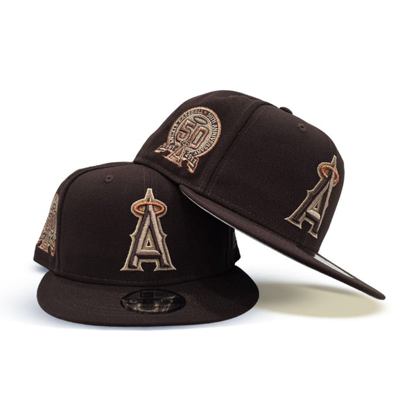 Dark Brown Los Angeles Angels Gray Bottom 50th Anniversary Side Patch ...
