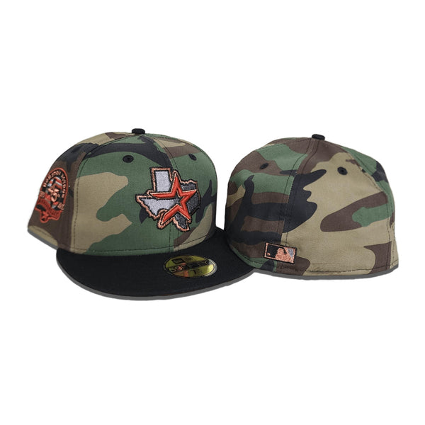 Camo Houston Astros Black Visor Brick Red Bottom 45th Anniversary Side ...