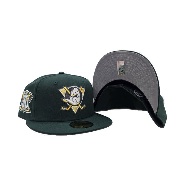Dark Green Anaheim Mighty Ducks Gray Bottom 30th Anniversary Side Patc ...