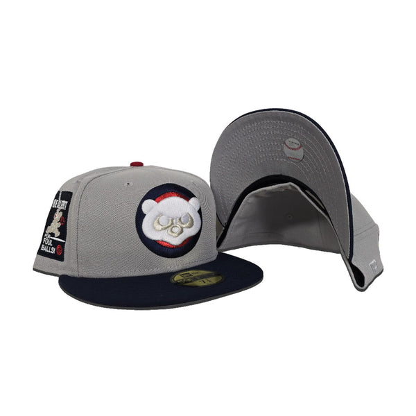 Gray Chicago Cubs Navy Blue Visor Gray Bottom Be Alert Foul Balls Side ...
