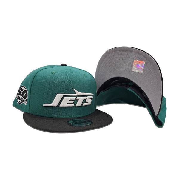 Green New York Jets Black Visor Gray Bottom 50th Anniversary Side Patc ...