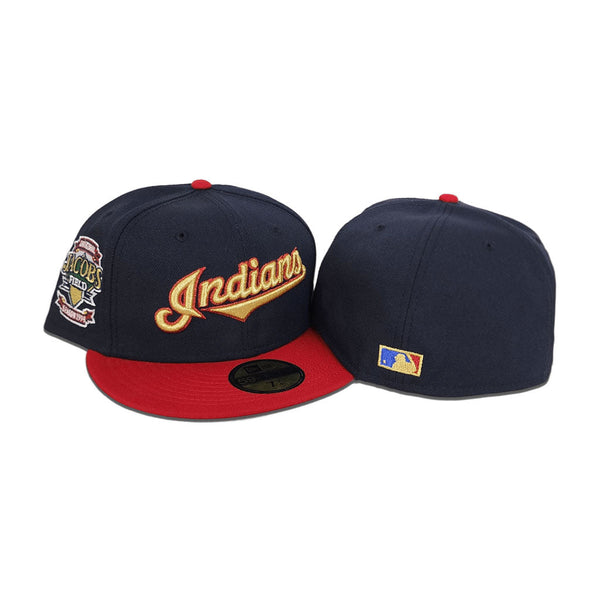 Navy Blue Cleveland Indians Red Visor Gray Bottom Inaugural Season 199 ...