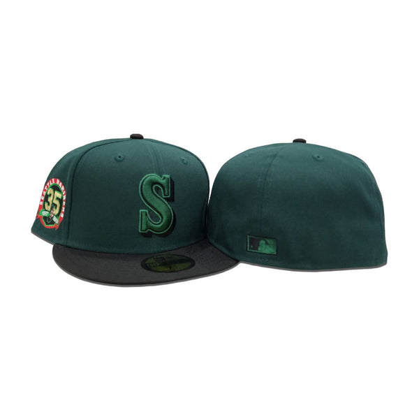 Dark Green Seattle Mariners Black Visor Gray Bottom 35th Anniversary S ...