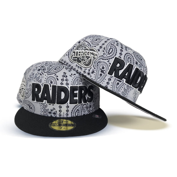 Gray Paisley Las Vegas Raiders Black Visor Gray Bottom NFL Draft 1998 ...