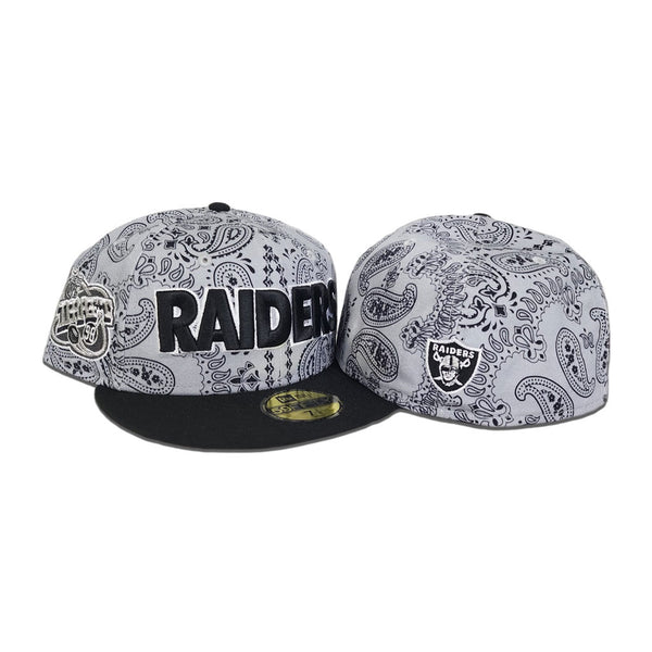 Gray Paisley Las Vegas Raiders Black Visor Gray Bottom NFL Draft 1998 ...