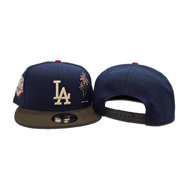 Navy Blue Los Angeles Dodgers Palm Tree Brown Visor Gray Bottom 50th A ...