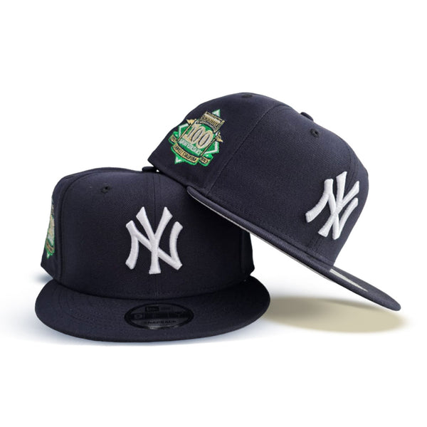 Navy Blue New York Yankees Gray Bottom 100th Anniversary Side Patch Ne ...