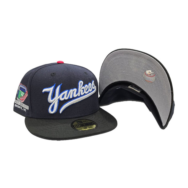 Navy Blue New York Yankees Black Visor Gray Bottom Yankee Stadium Side ...