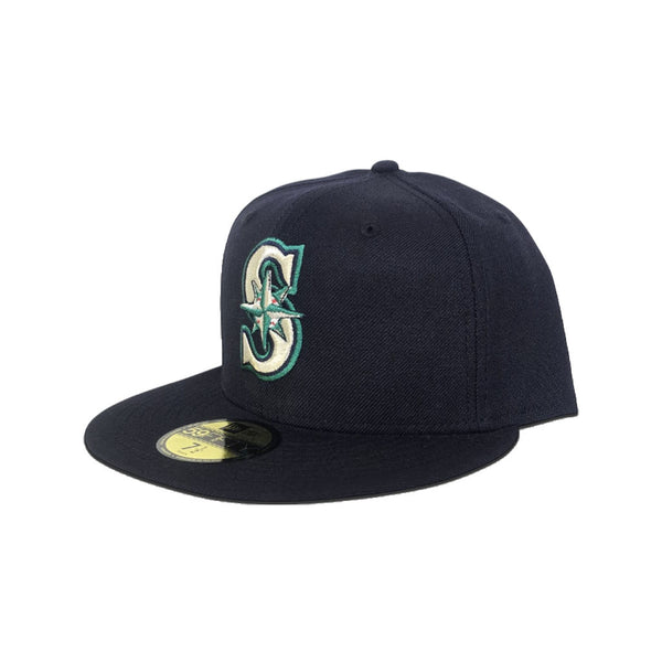 Navy Blue Seattle Mariners Gray Bottom New Era 59Fifty True Authentic ...