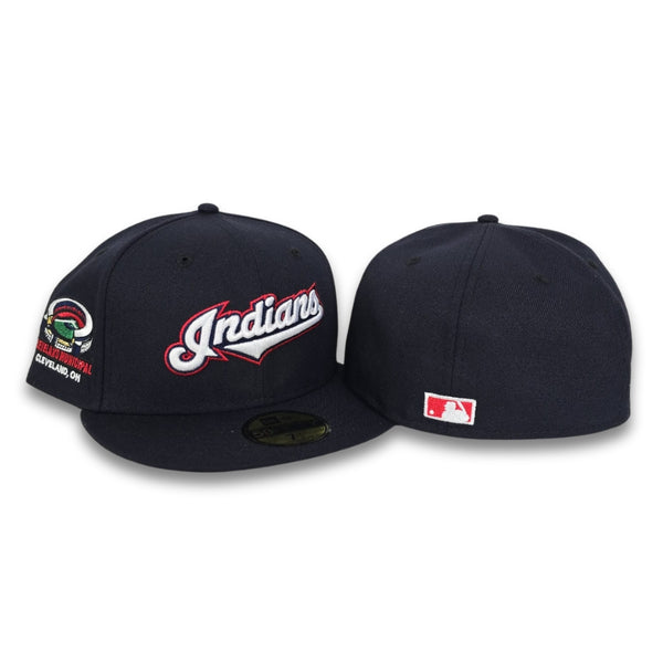 Navy Blue Cleveland Indians Gray Bottom Cleveland Municipal Field Side ...