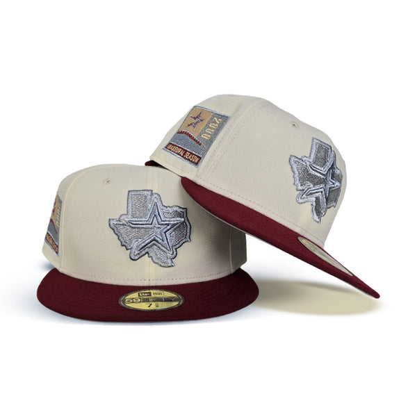 Off White Houston Astros Brick Red Visor Gray Bottom 2000 Inaugural Se ...