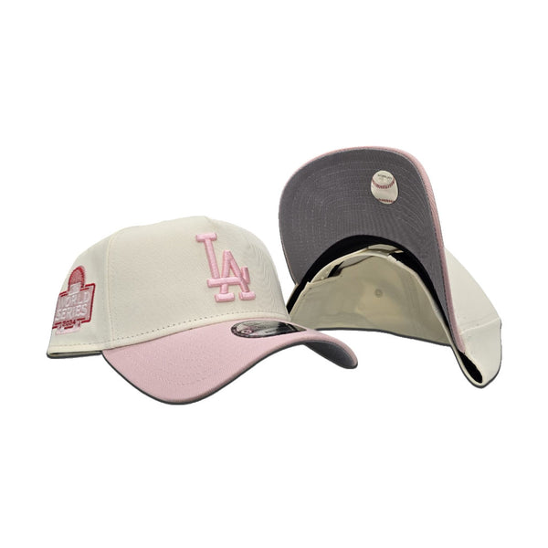 Off White Los Angeles Dodgers Pink Curved Brim Gray Bottom 2024 World ...