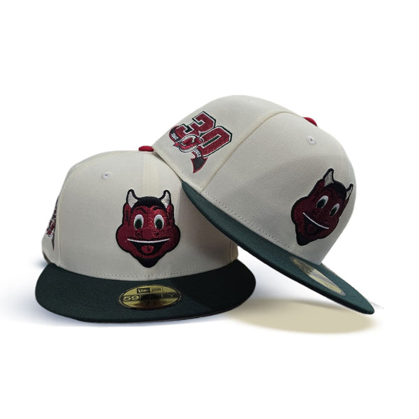 Off White Mascot Logo New Jersey Devils Green Visor Gray Bottom 30th A ...