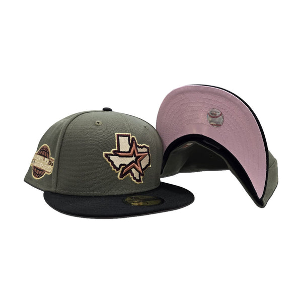 Olive Green Houston Astros Black Visor Pink Bottom 2005 World Series S ...