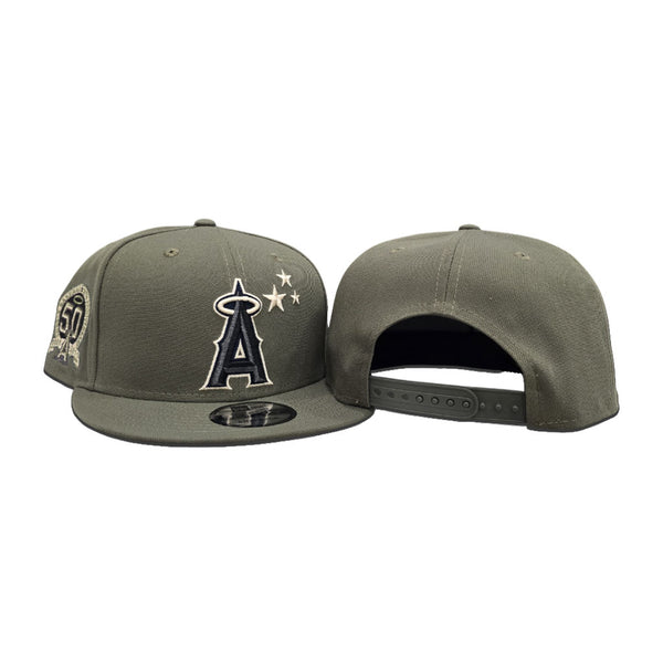 Olive Green 3 Stars Los Angeles Angels 50th Anniversary Snapback ...