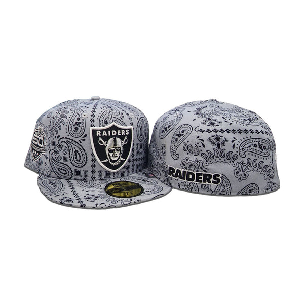 Gray Paisley Las Vegas Raiders Gray Bottom 50th Anniversary Side Patch ...