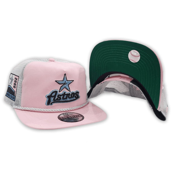 Pink Houston Astros White Trucker Green Bottom 2000 Inaugural Season S ...