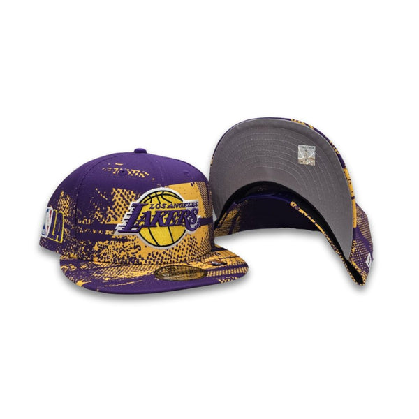 Purple Tip Off Los Angeles Lakers Gray Bottom NBA LA Side Patch New Er ...