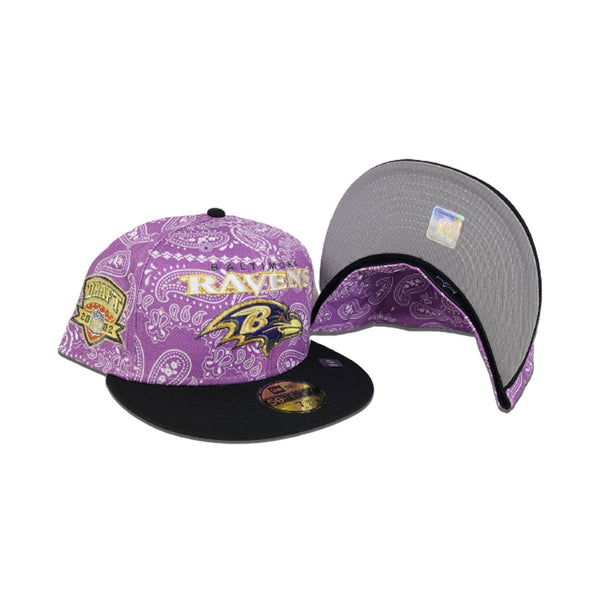 Purple Paisley Baltimore Ravens Black Visor Gray Bottom NFL 2002 Draft ...