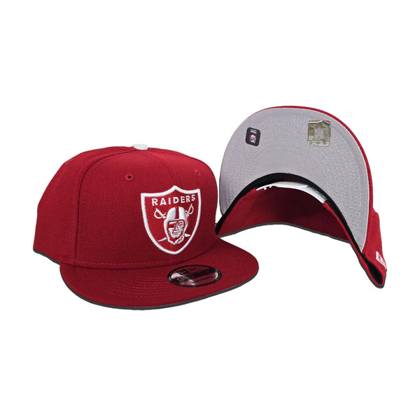 Red Las Vegas Raiders Gray bottom New Era 9Fifty Snapback – Exclusive ...