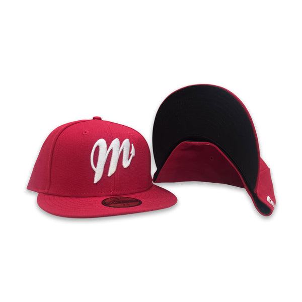 Red Mexico Baseball League Black Bottom New Era 59Fifty Fitted ...