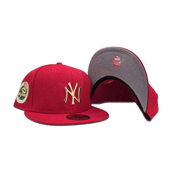 Red NY Yankees Gold Metal Badge 1962 World Series New Era Fitted ...