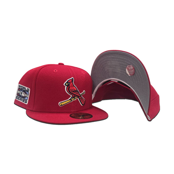 Red St. Louis Cardinals Team Logo Gray Bottom 2006 World Series Side P ...