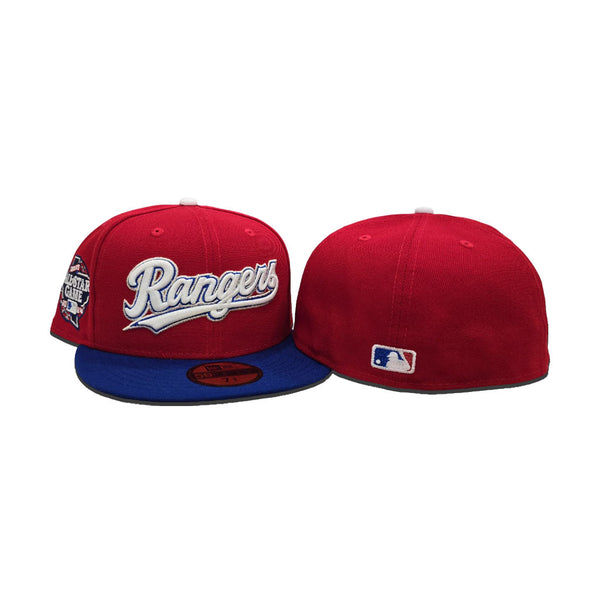 Red Glow In The Dark Texas Rangers Royal Blue Visor Gray Bottom 2024 A ...