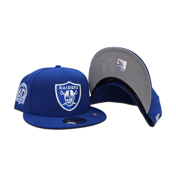 Royal Blue Las Vegas Raiders Gray Bottom 60th Anniversary New Era 9Fif ...